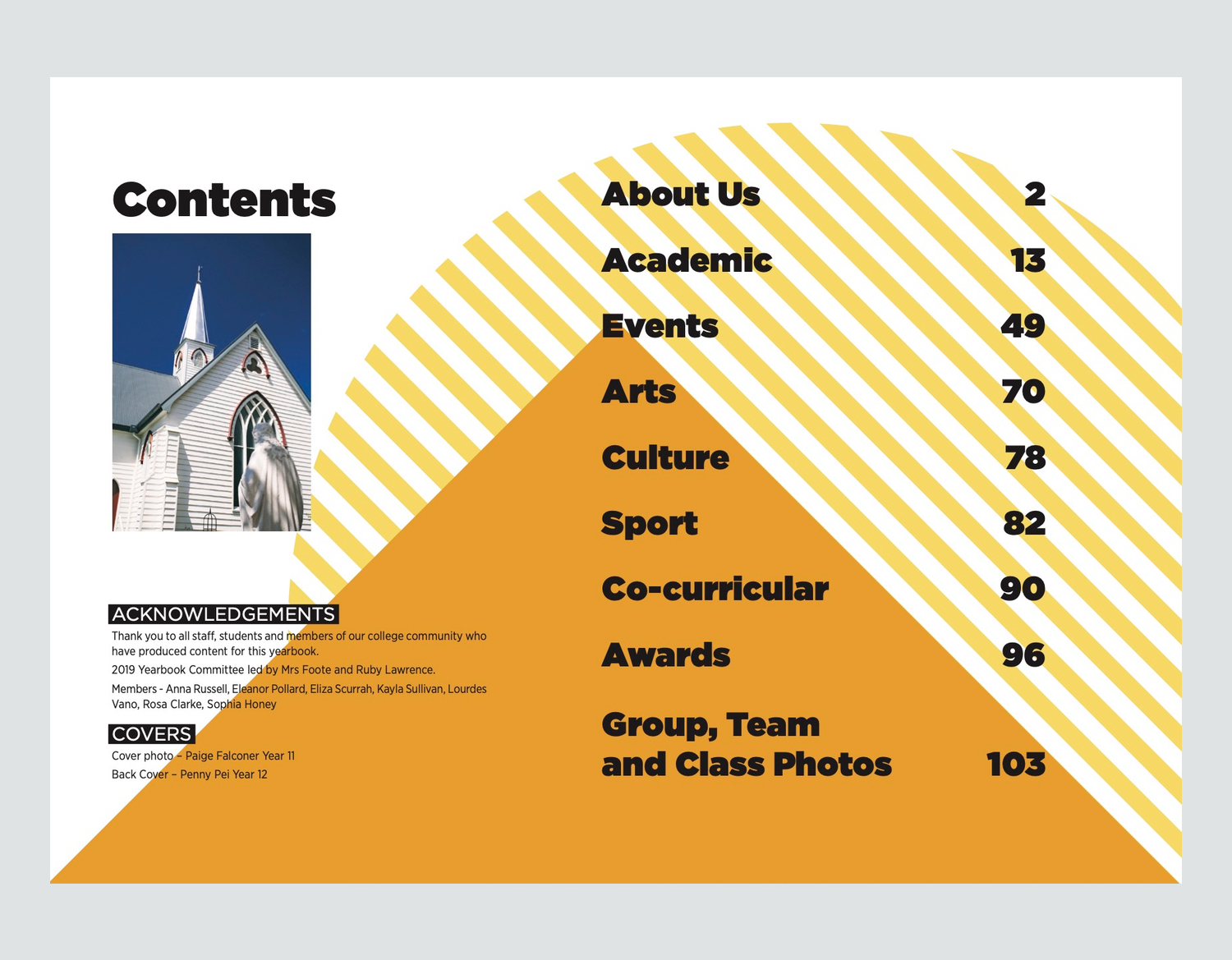 15 Unique Yearbook Contents Page Designs for Better Navigation ...