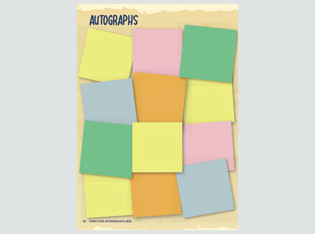 Yearbook Autograph Template