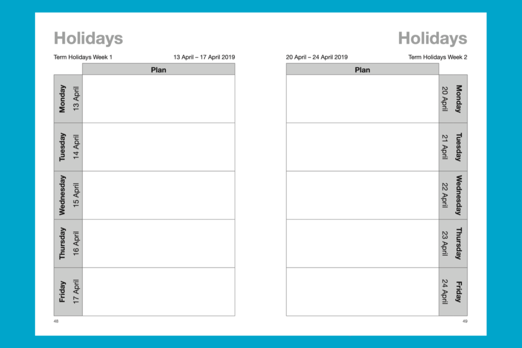 13 Great Features for Your School Student Diary! - Spacific Creative