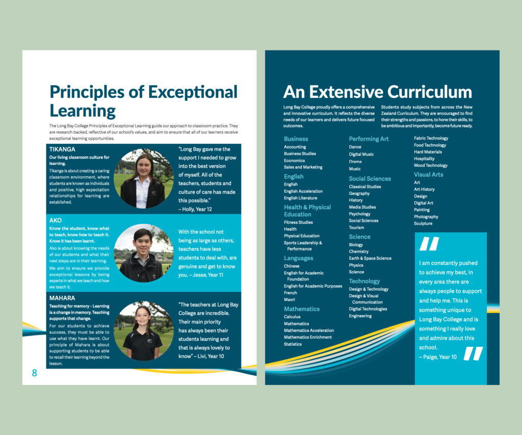 Great School Prospectus Page Designs! - Spacific Creative