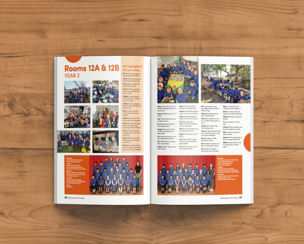 Orange Yearbook Designs & Page Layouts! - Spacific Creative