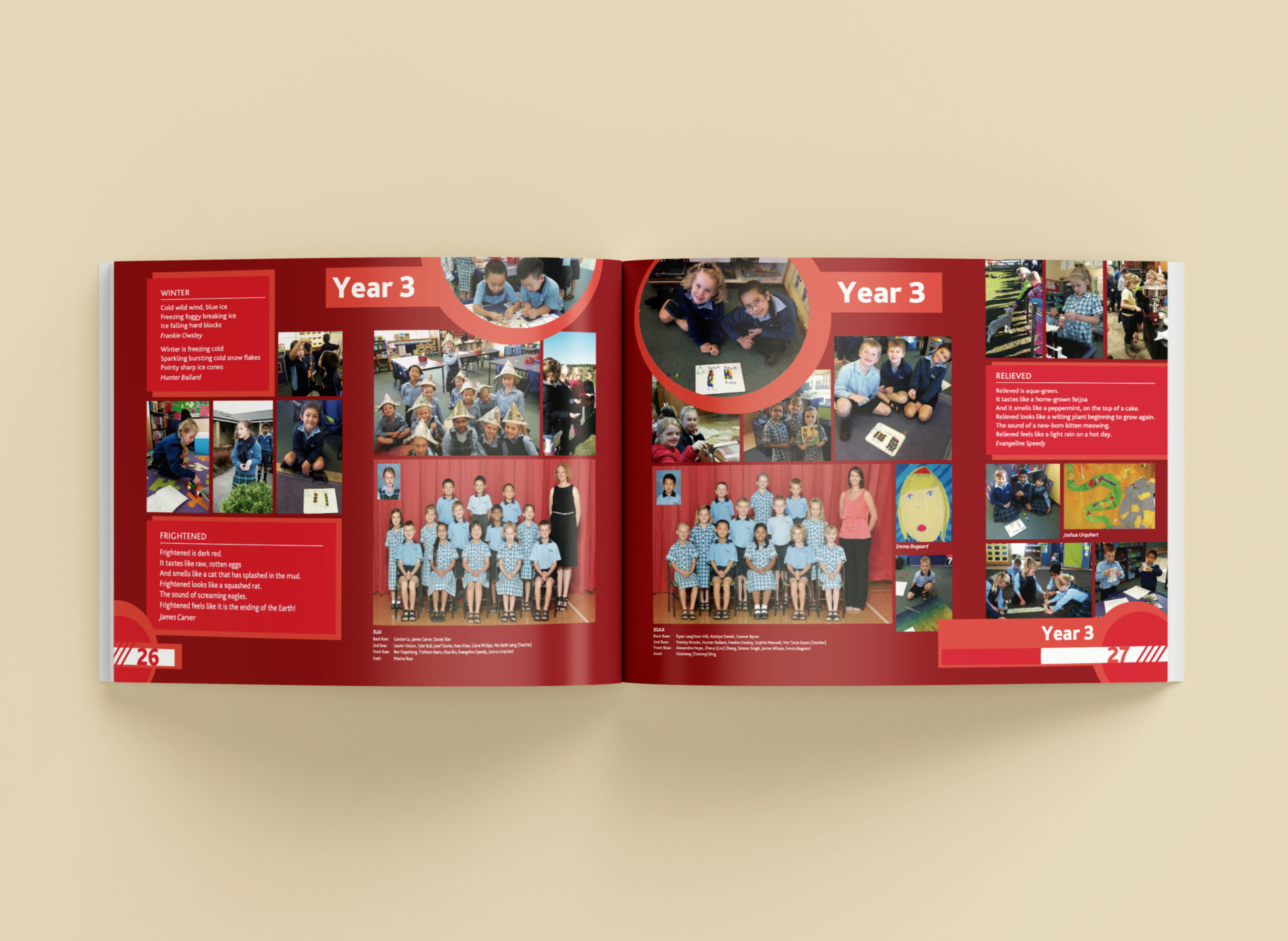 Red School Yearbook Page Designs! - Spacific Creative