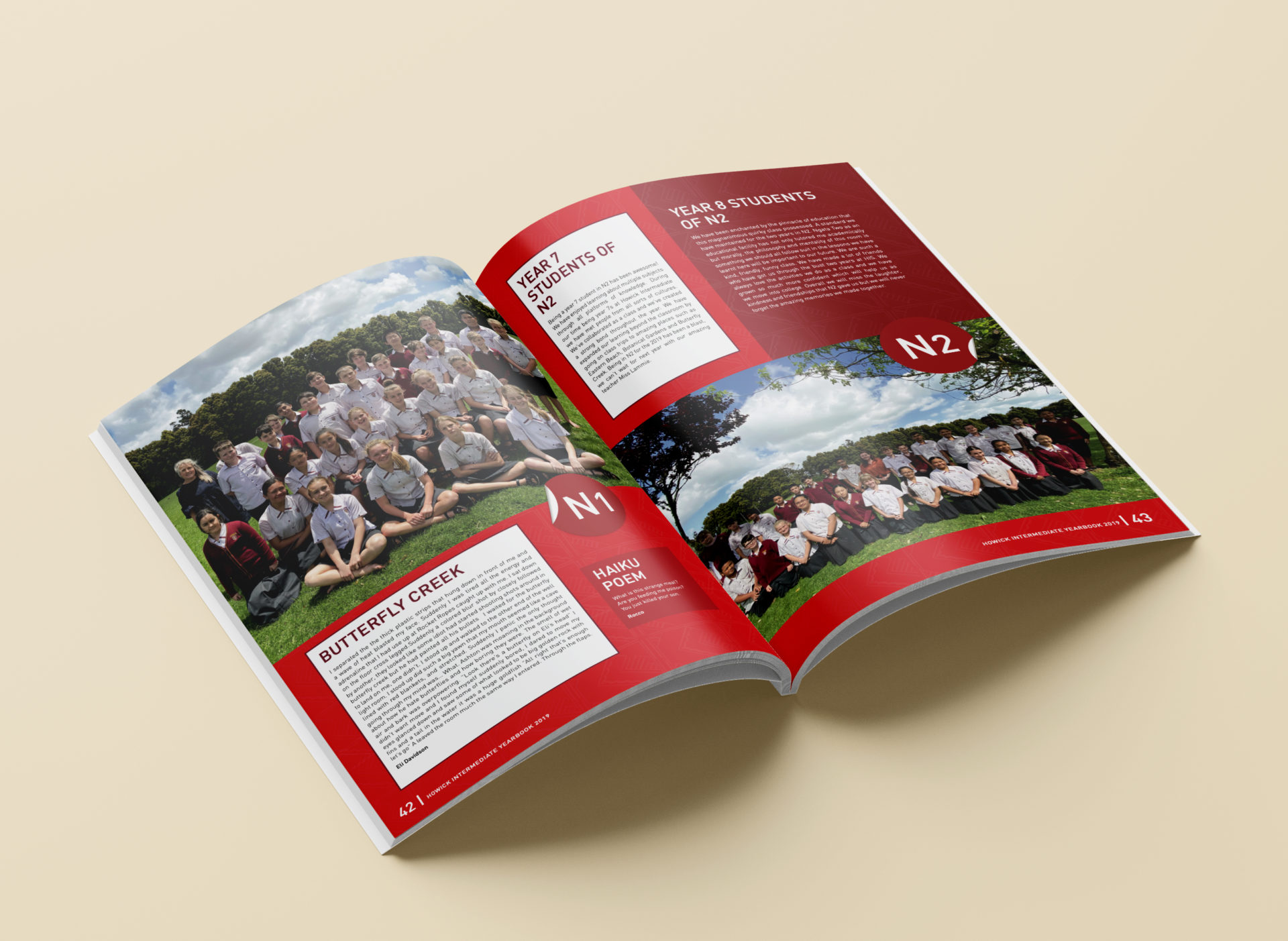 Red School Yearbook Page Designs! - Spacific Creative