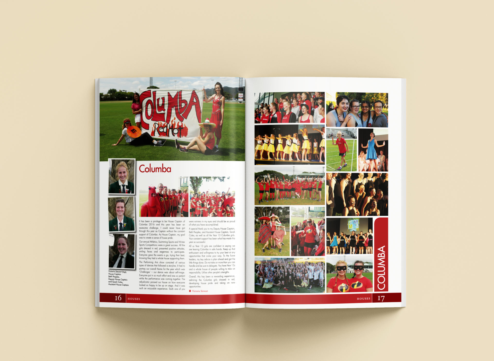 Red School Yearbook Page Designs! - Spacific Creative