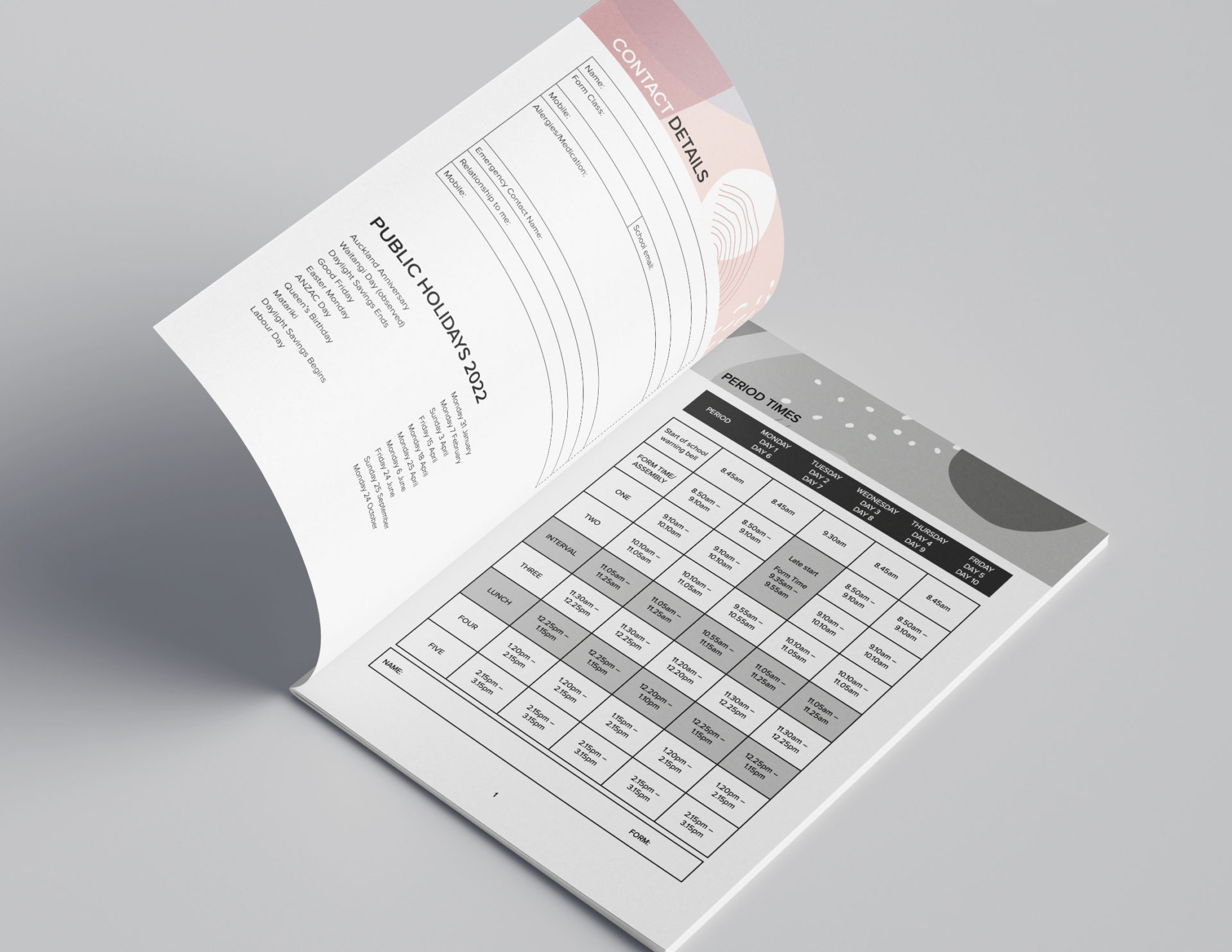 School Diary Page and Cover Design Ideas! - Spacific Creative