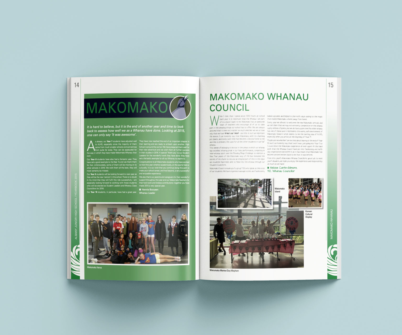 Green Yearbook Page Designs & Layouts! - Spacific Creative