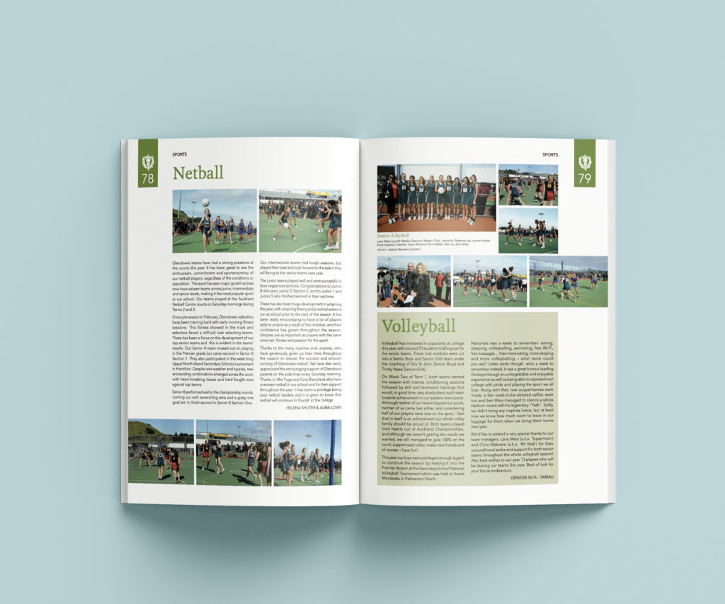 Green Yearbook Page Designs & Layouts! - Spacific Creative