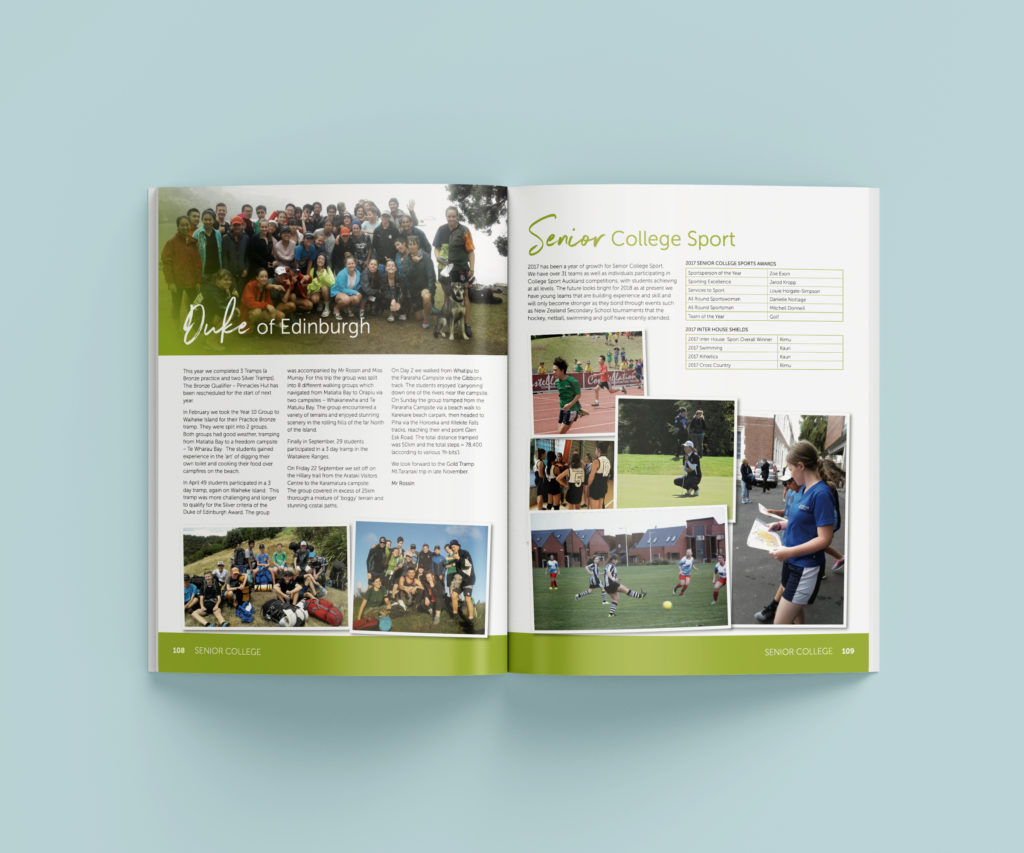 Green Yearbook Page Designs & Layouts! - Spacific Creative