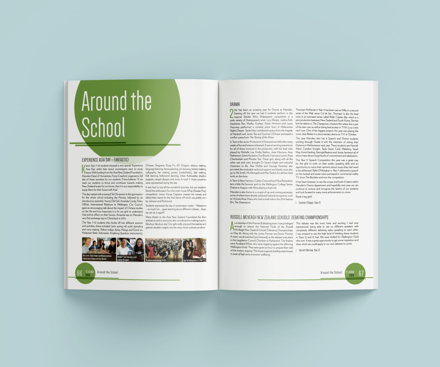 Green Yearbook Page Designs & Layouts! - Spacific Creative