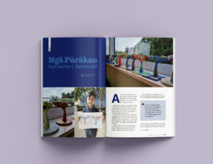 Blue School Yearbook Page Designs - Spacific Creative