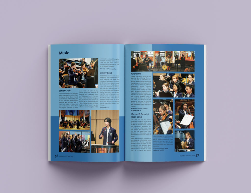 Blue School Yearbook Page Designs! - Spacific Creative