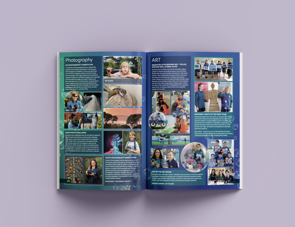 Blue School Yearbook Page Designs! - Spacific Creative