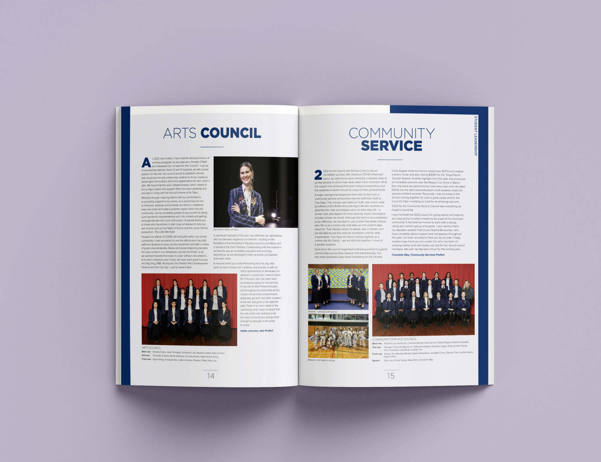 Blue School Yearbook Page Designs - Spacific Creative